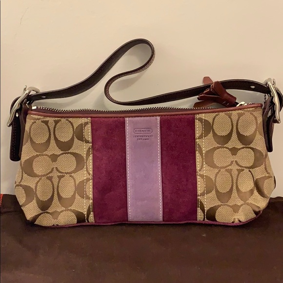 Coach | Bags | Coach Bag With Purple Outline | Poshmark
